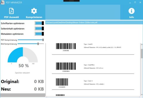 PDF verkleinern mit PDF Minimizer » CK Software